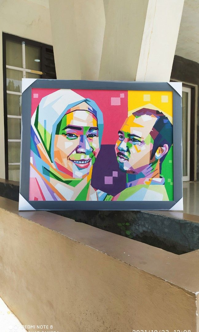 Lukisan Wajah WPAP, Desain & Kerajinan Tangan, Karya Seni di Carousell