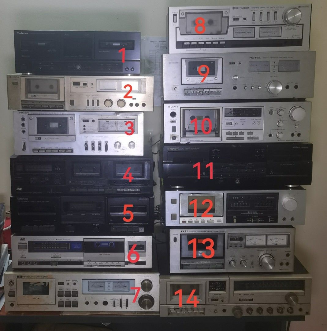 Lumpsum: 14 Cassette Decks Mixed Brands, Audio, Soundbars, Speakers & Amplifiers on Carousell