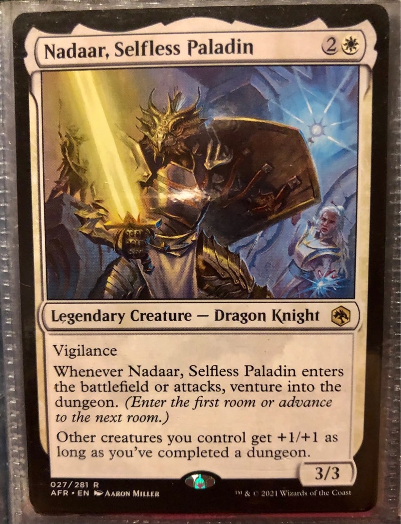 Magic the Gathering - Nadaar, Selfless Paladin, Hobbies & Toys, Toys ...