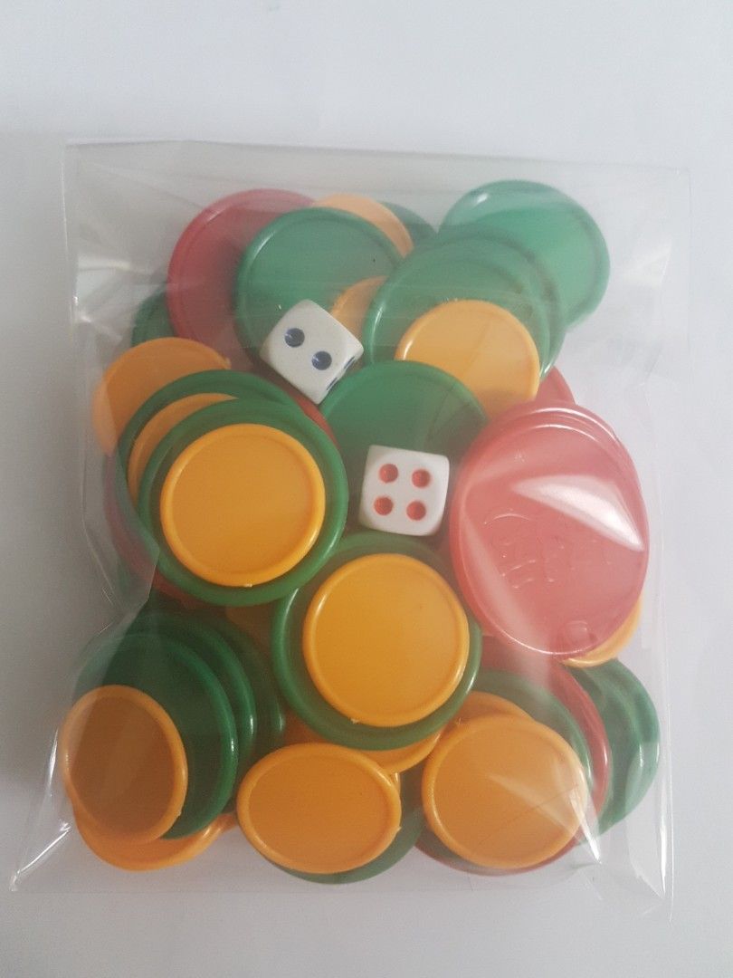 Mahjong Chips & Dice, Hobbies & Toys, Toys & Games on Carousell