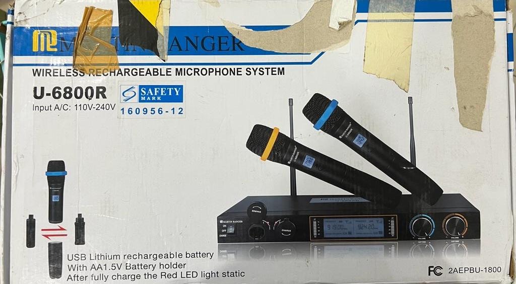 Martin Ranger-Wireless Rechargeble Microphone System U6800-R, TV & Home ...