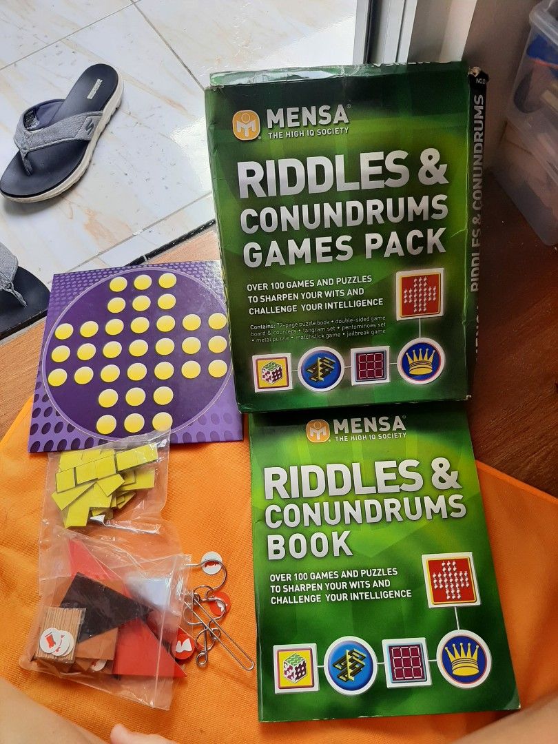 Mensa riddles & conundrums games pack, Toys & Collectibles, Permainan ...
