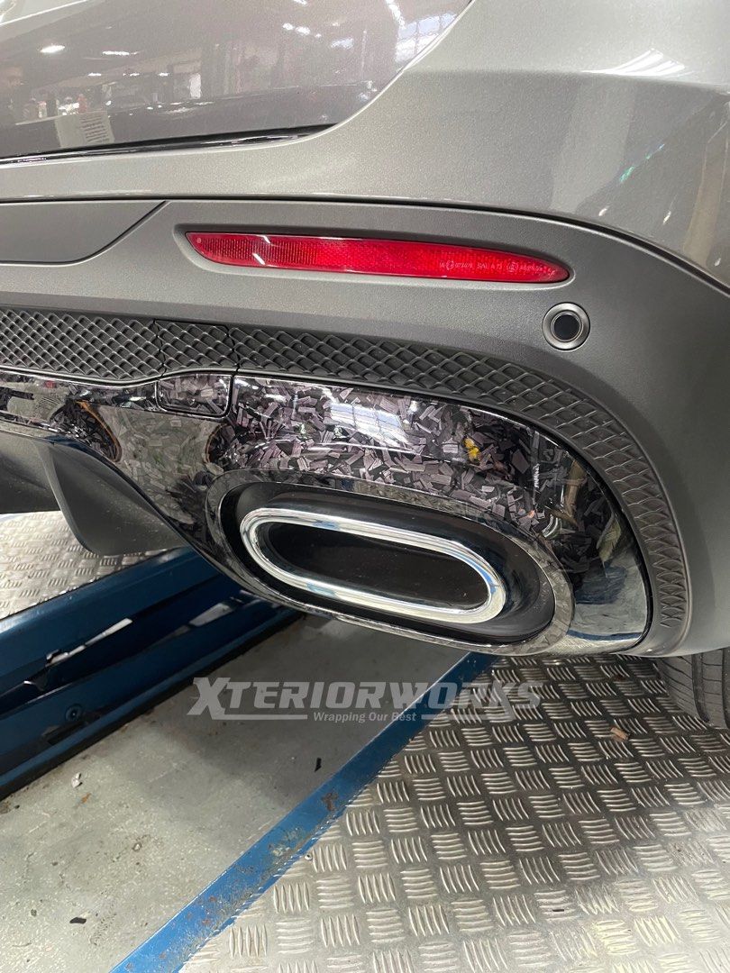 Mercedes GLB rear diffuser Forged Carbon wrap, Car Accessories ...