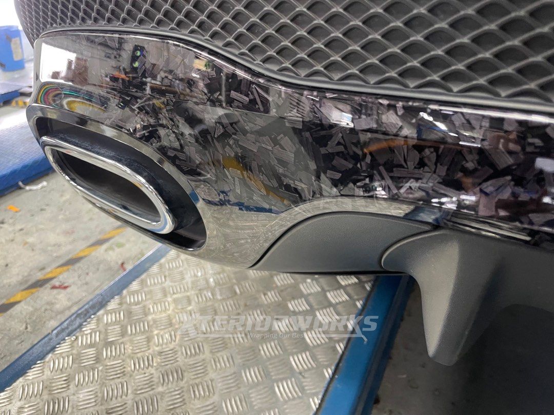 Mercedes GLB rear diffuser Forged Carbon wrap, Car Accessories ...