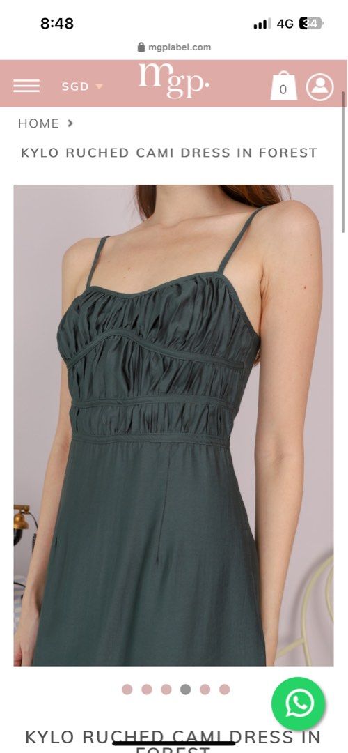 MGP Label Kylo Ruched Dress (Forest), Women's Fashion, Dresses & Sets ...