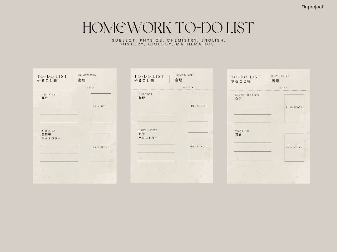 Minimalist Japanese Kanji-Style Student Canva Planner Kit | Journaling ...