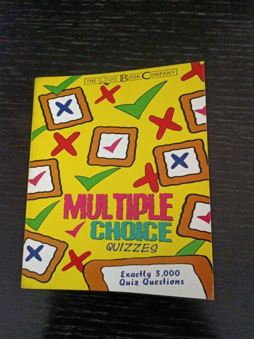 Multiple Choice Quiz book of 3000 quizzes, Hobbies & Toys, Books ...