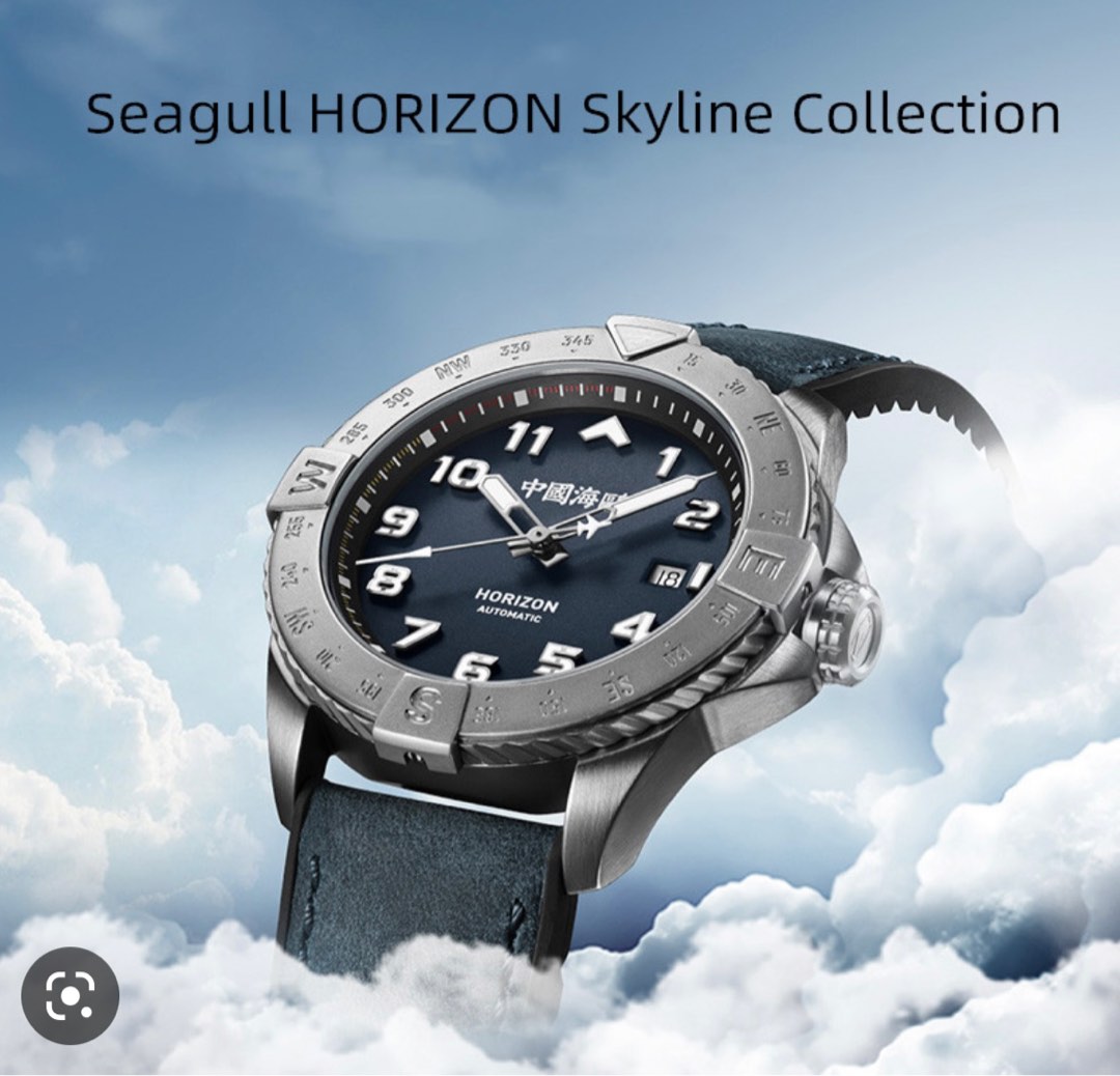 New Seagull Watch HORIZON Skyline Series Compass Pilot Men's Watch ...