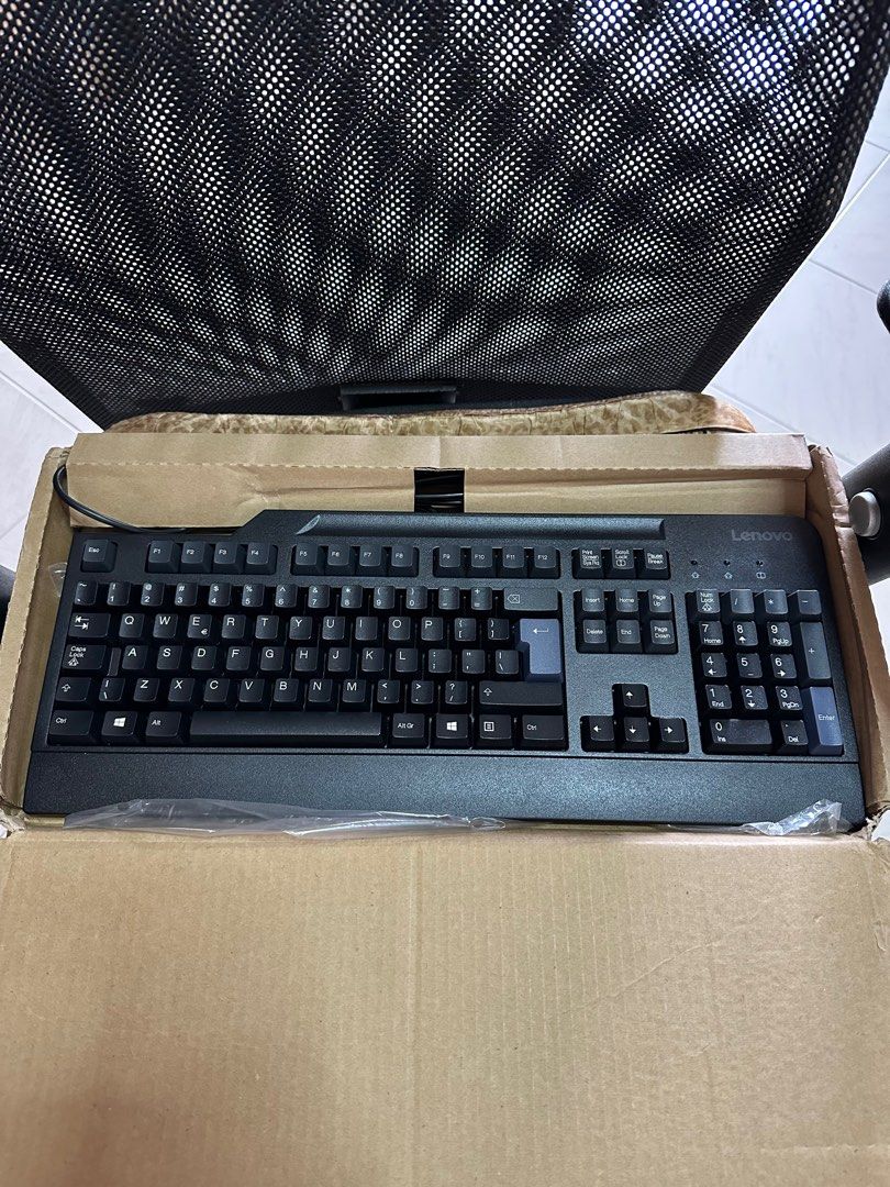 (NOS) Classic Lenovo Keyboard USB- original IBM style: Blue Enter Key ...