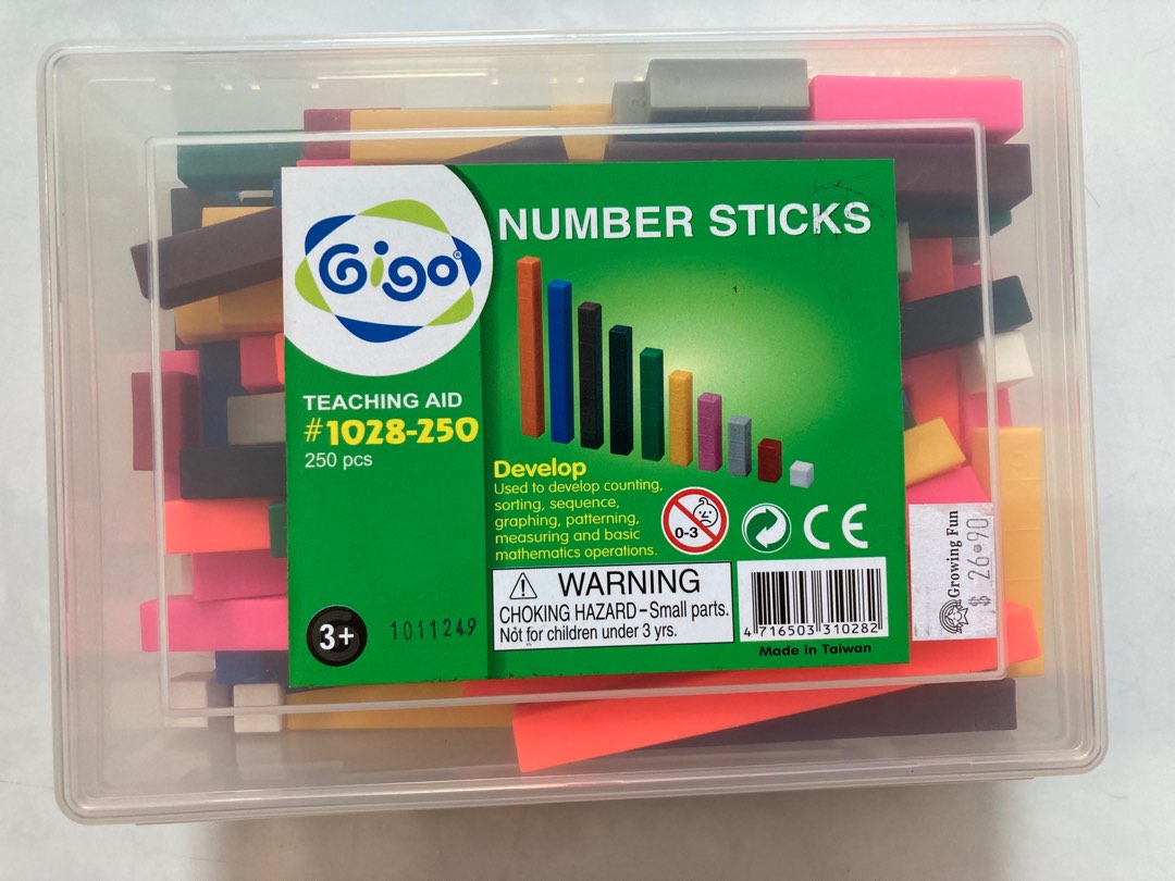 Number sticks Teaching aid 250 Pieces, Hobbies & Toys, Toys & Games on ...