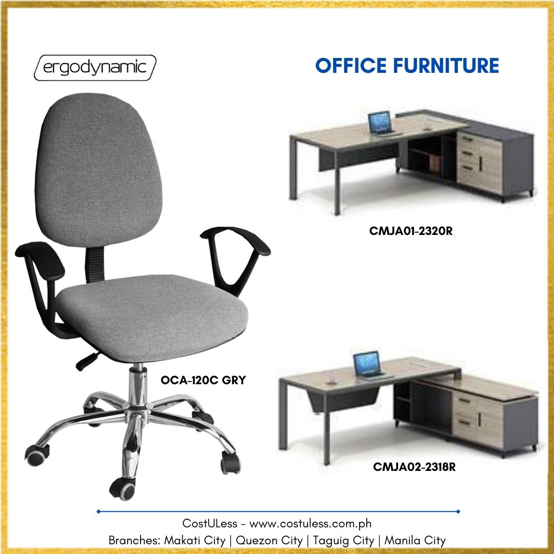 OCA-120C GRY ERGODYNAMIC Office Chair, Office Table, Office Furniture ...
