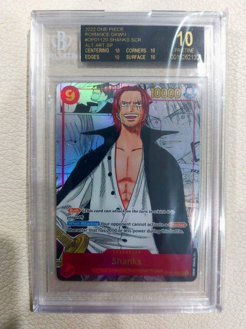 One Piece Card Game Tcg Manga Shanks Balck Label Hobbies Toys Toys