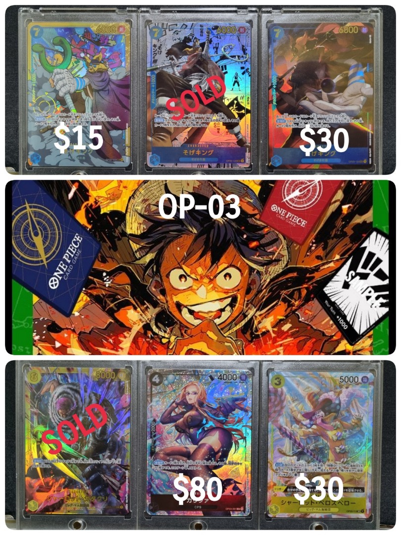 One Piece TCG OP-03, Hobbies & Toys, Toys & Games on Carousell