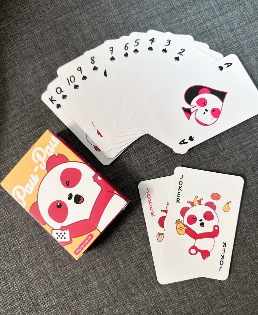 Panda Playing Cards, Hobbies & Toys, Toys & Games on Carousell