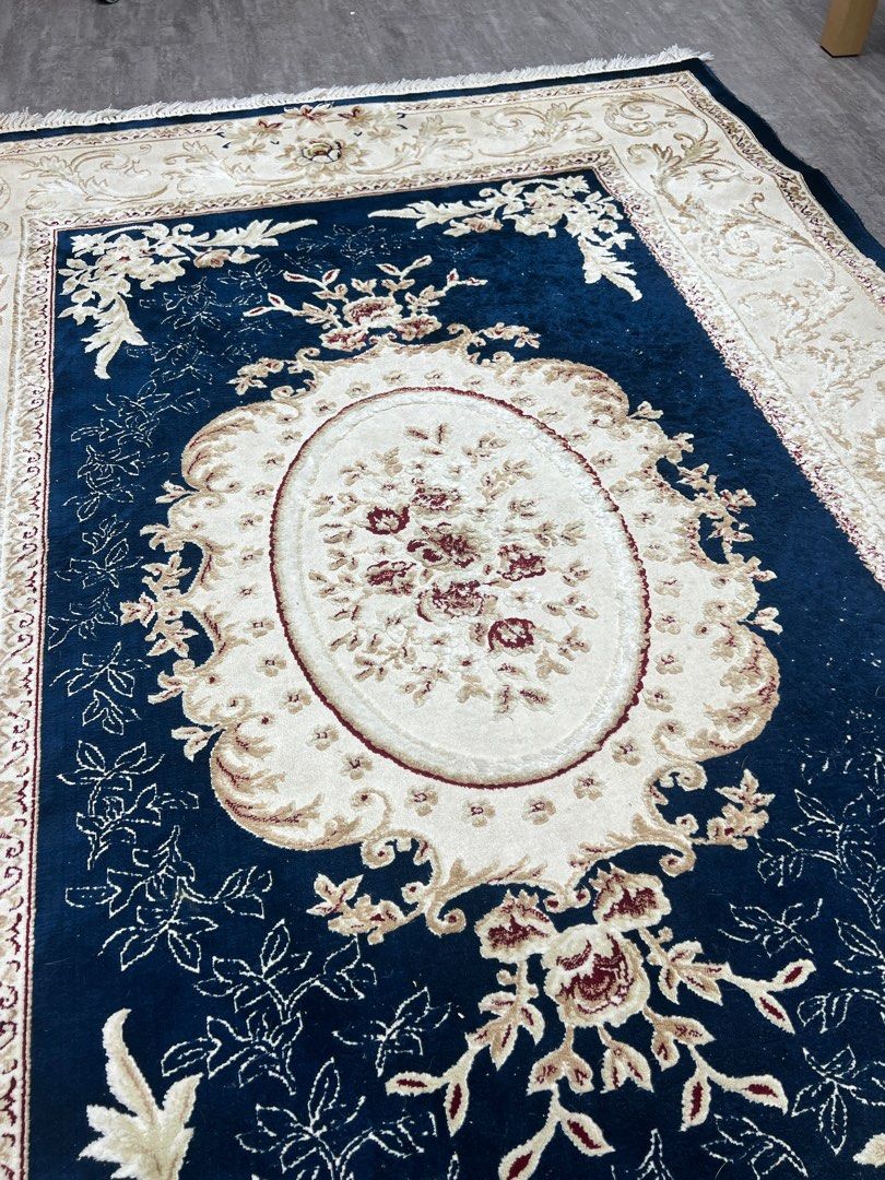 Persian style carpet with ornate patterns short pile rug made in Turkey ...