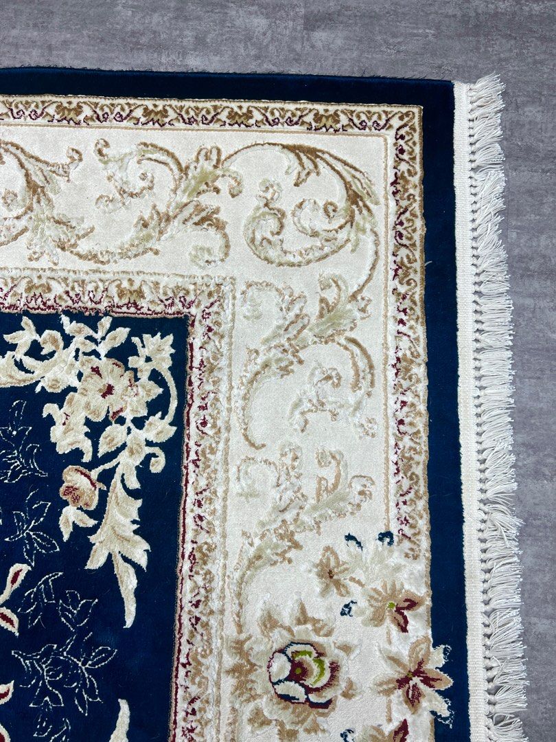 Persian style carpet with ornate patterns short pile rug made in Turkey ...