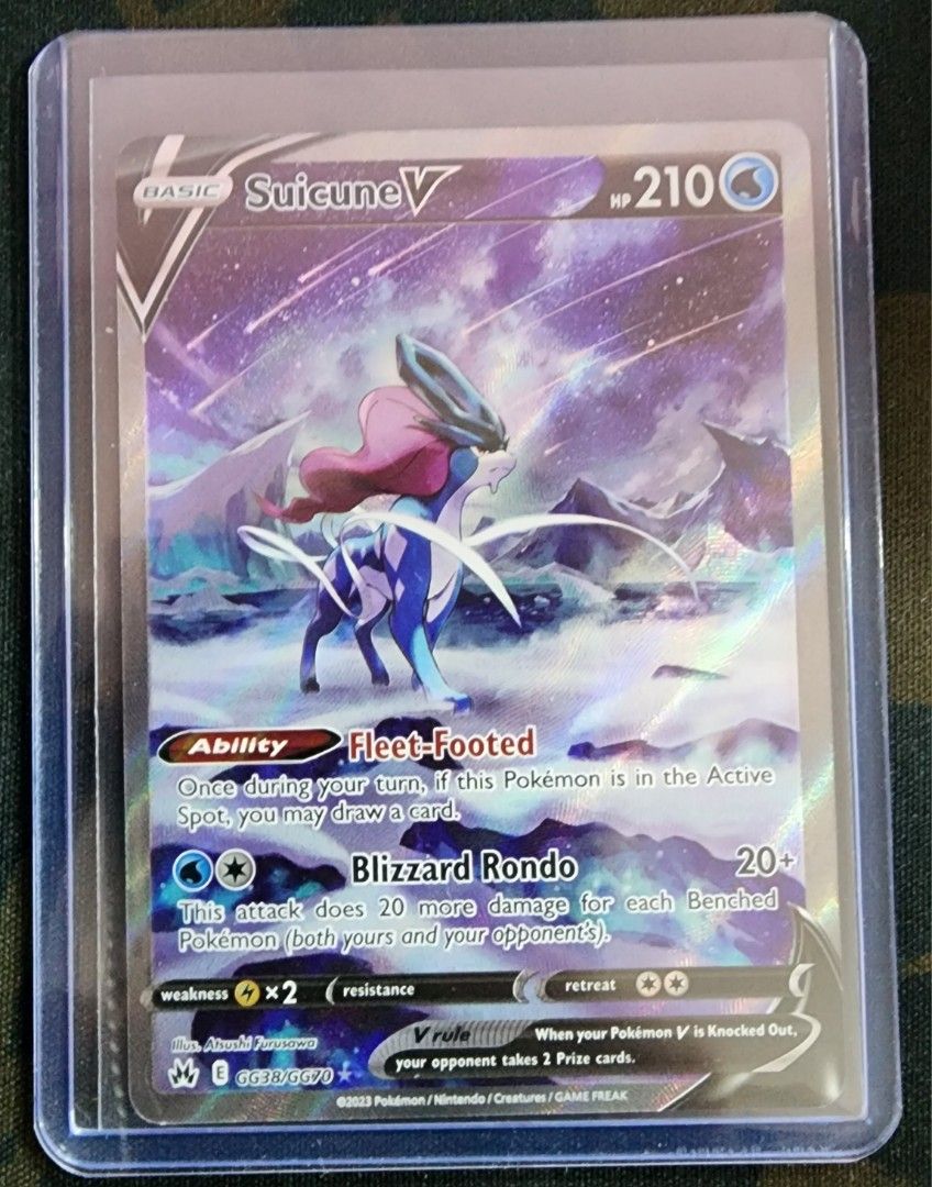 Pokemon TCG Cards : Crown Zenith ( Entei V / Suicune V / Raikou V ...