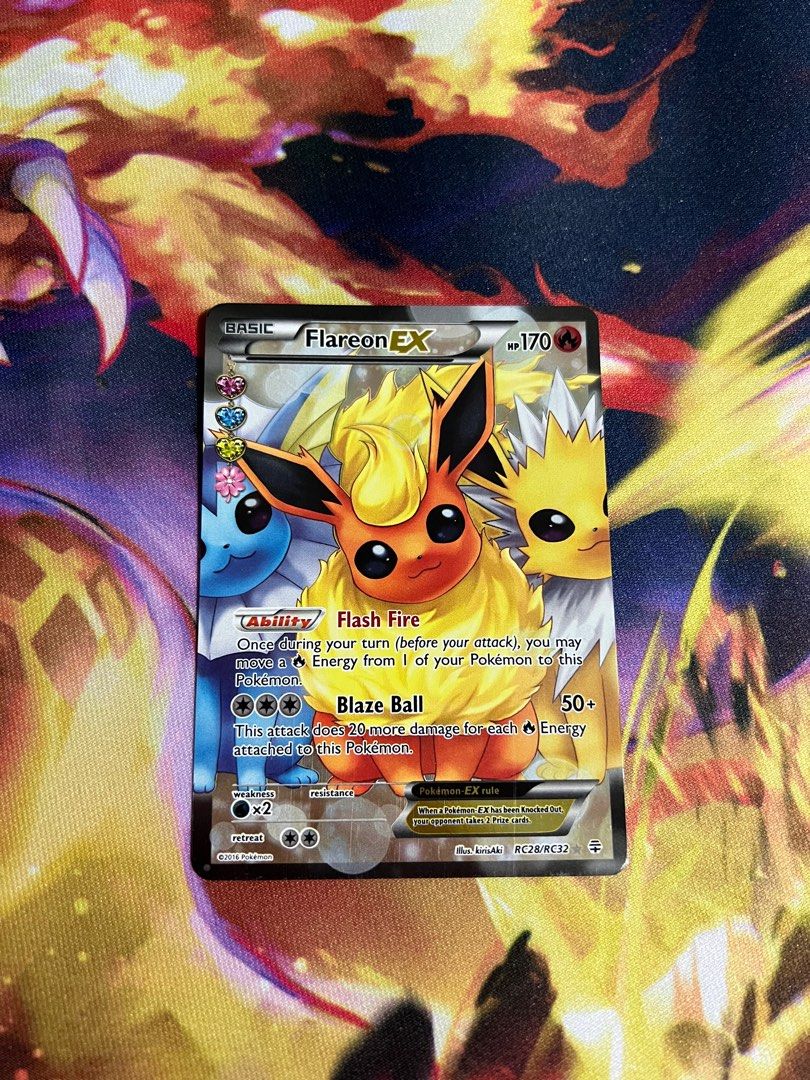[Pokémon] Generations Flareon ex RC28/RC32, Hobbies & Toys, Toys ...