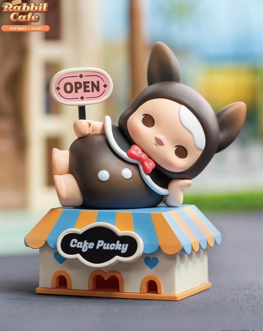Popmart - pucky rabbit cafe, Hobbies & Toys, Toys & Games on Carousell