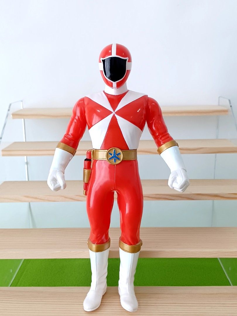 Power ranger rescue sentai GogoFive big size 25cm red ranger figures ...
