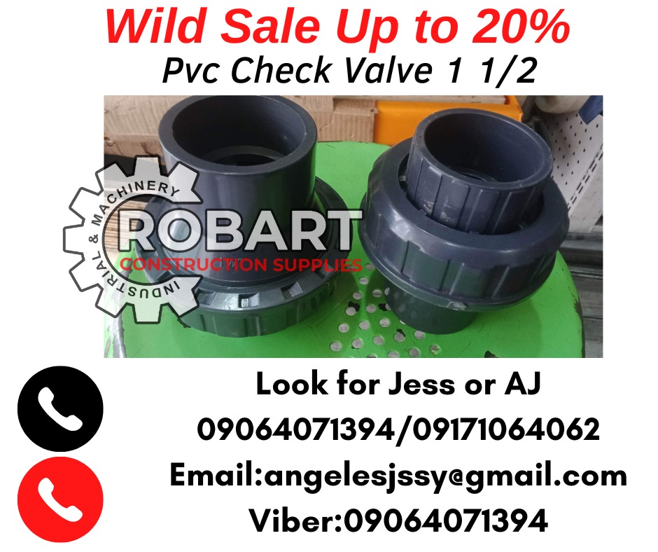 Pvc check valve spring type 1 1/2, Commercial & Industrial ...