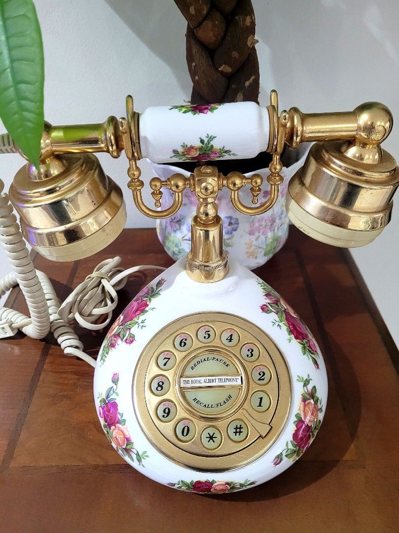 Rare Royal Albert Country roses telephone, Hobbies & Toys, Memorabilia ...