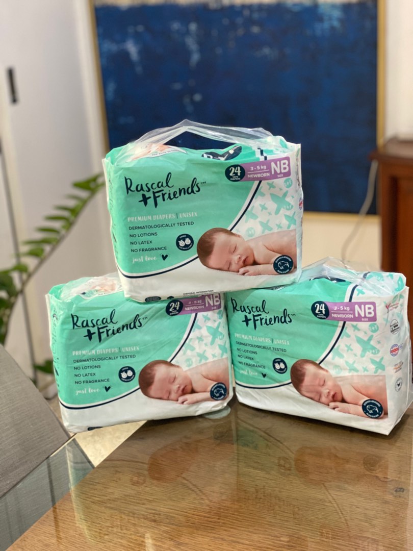 Rascal + Friends NB Tape Diapers 24s on Carousell