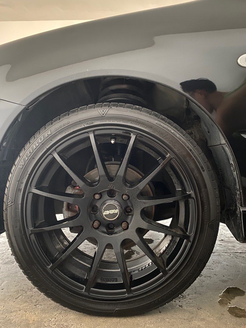Rays 17 inch rims, Car Accessories, Tyres & Rims on Carousell