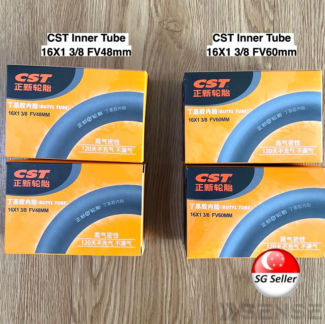 CST Inner Tube 16 inch 349 FV48mm FV60mm for Brompton, Sports Equipment ...