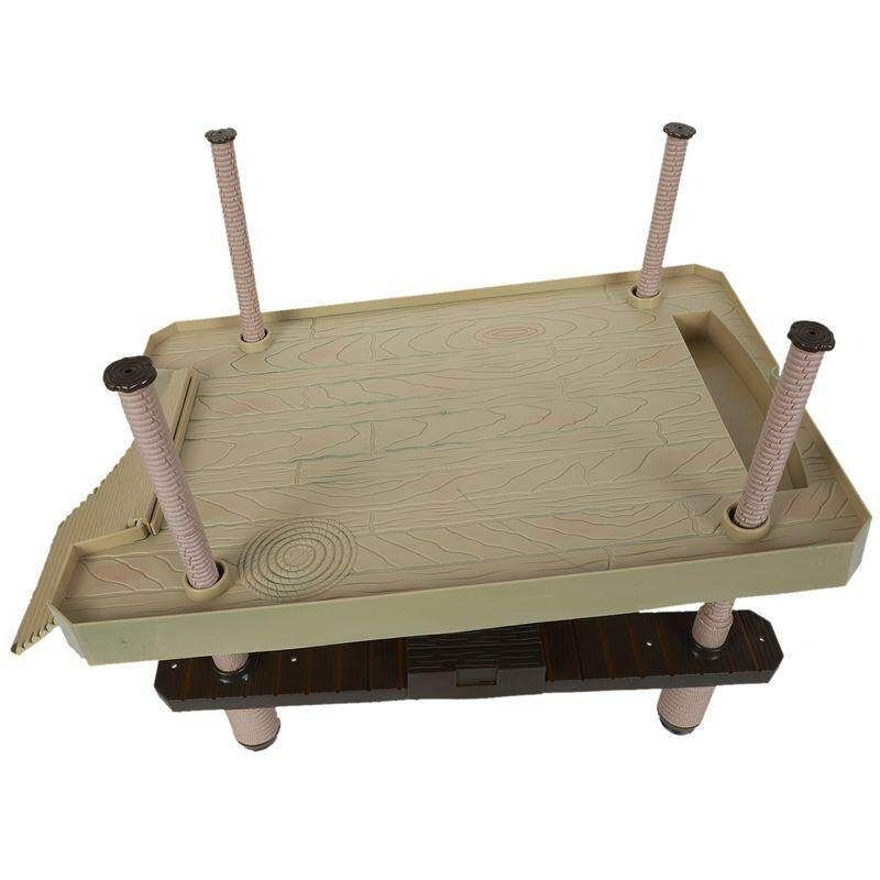 Reptile Large Turtle Square Pier Platform With Ramp Ladder Basking ...