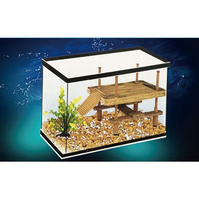 Reptile Large Turtle Square Pier Platform With Ramp Ladder Basking ...