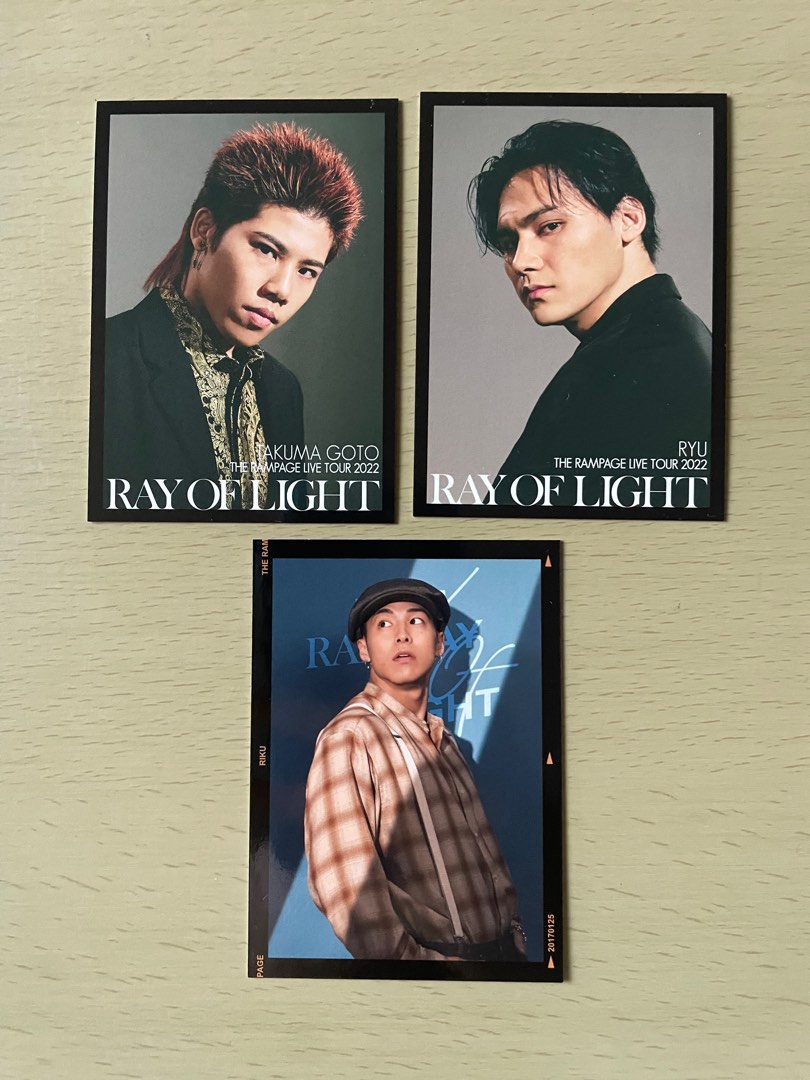 LDH Riku 龍 Takuma ｜The Rampage from Exile Tribe Ray of Light 小卡, 興趣及遊戲 ...