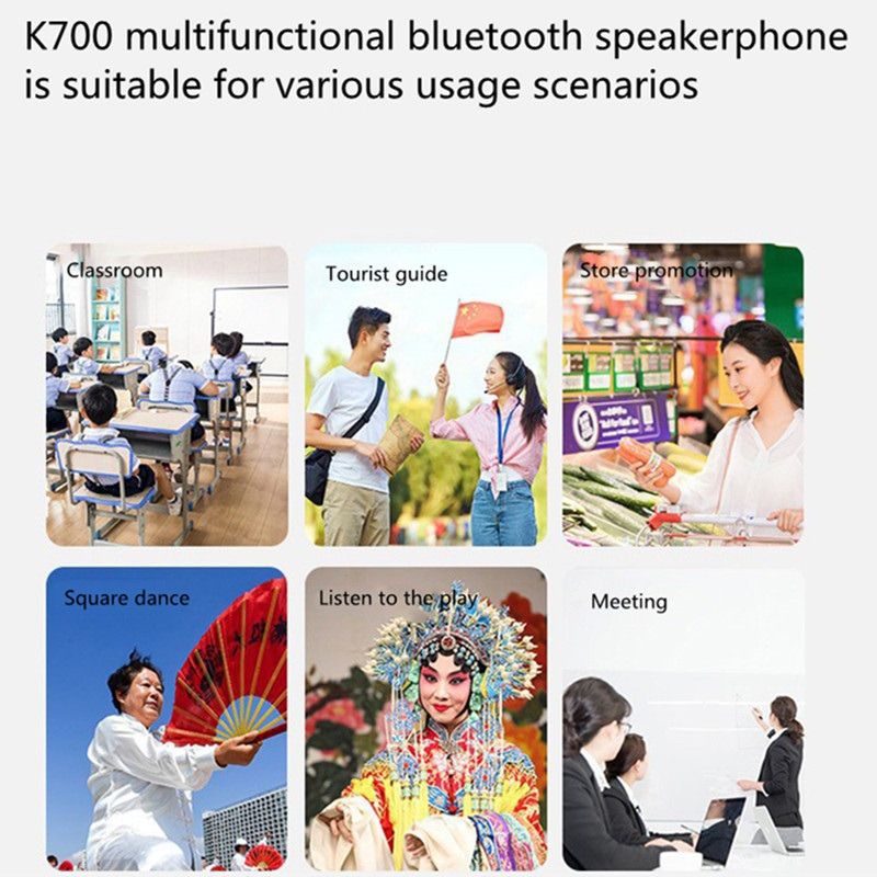 Rolton K700 Portable Loud Speaker Voice Amplifier with Mic Dual Speaker ...