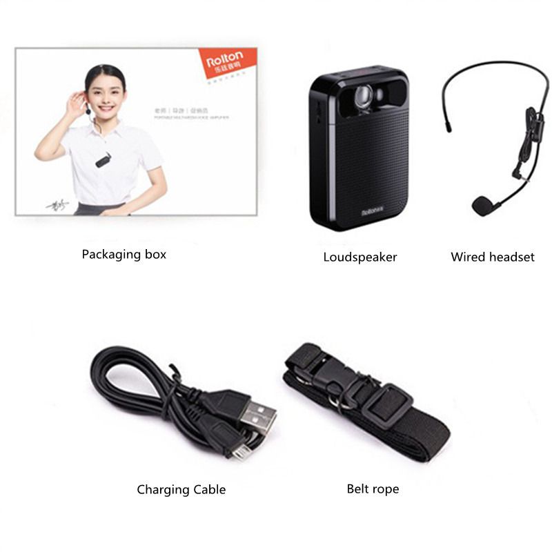 Rolton K700 Portable Loud Speaker Voice Amplifier with Mic Dual Speaker ...