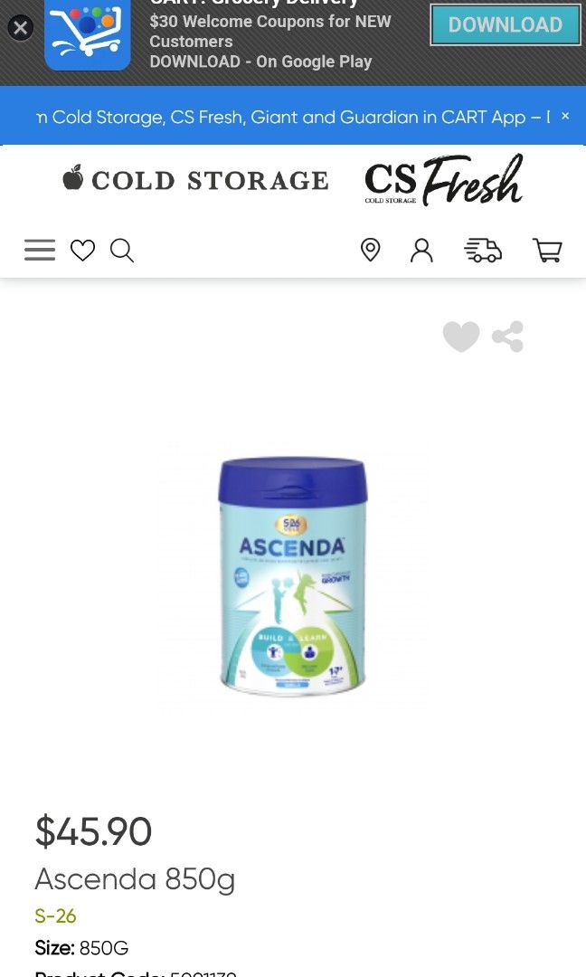 S26 ascenda milk powder stage 3, Babies & Kids, Nursing & Feeding, Breastfeeding & Bottle ...