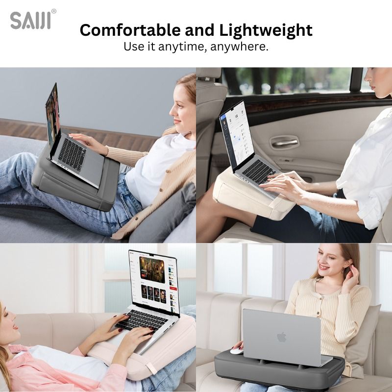 SAIJI Lightweight Ergonomic Lap Desk Laptop Table Portable Laptop Stand ...