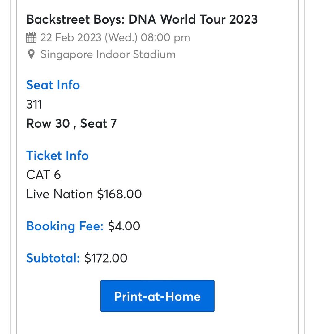 [SELLING BELOW COST] 2x Cat 6 Backstreet Boys DNA World Tour 2023 ...