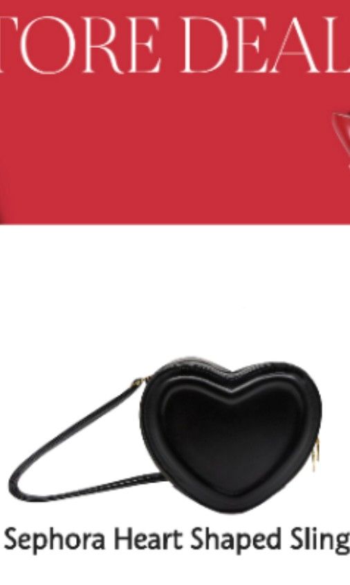 Sephora heart shaped sling bag, Luxury, Bags & Wallets on Carousell