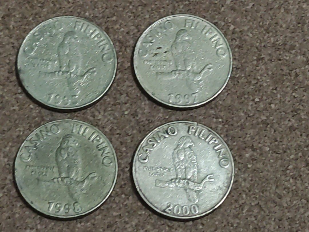 Set of Casino Filipino Tokens (1995,1997,1998,2000), Hobbies & Toys ...