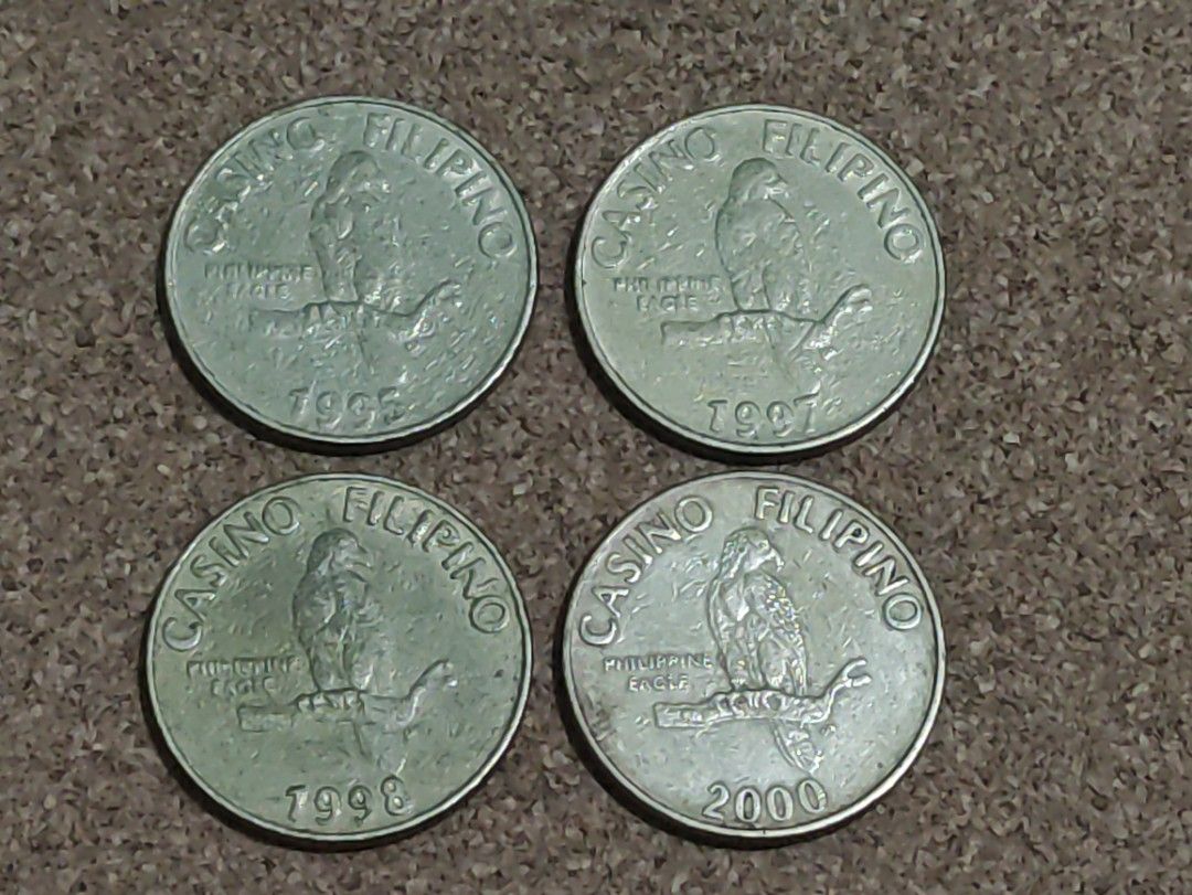 Set of Casino Filipino Tokens (1995,1997,1998,2000), Hobbies & Toys ...