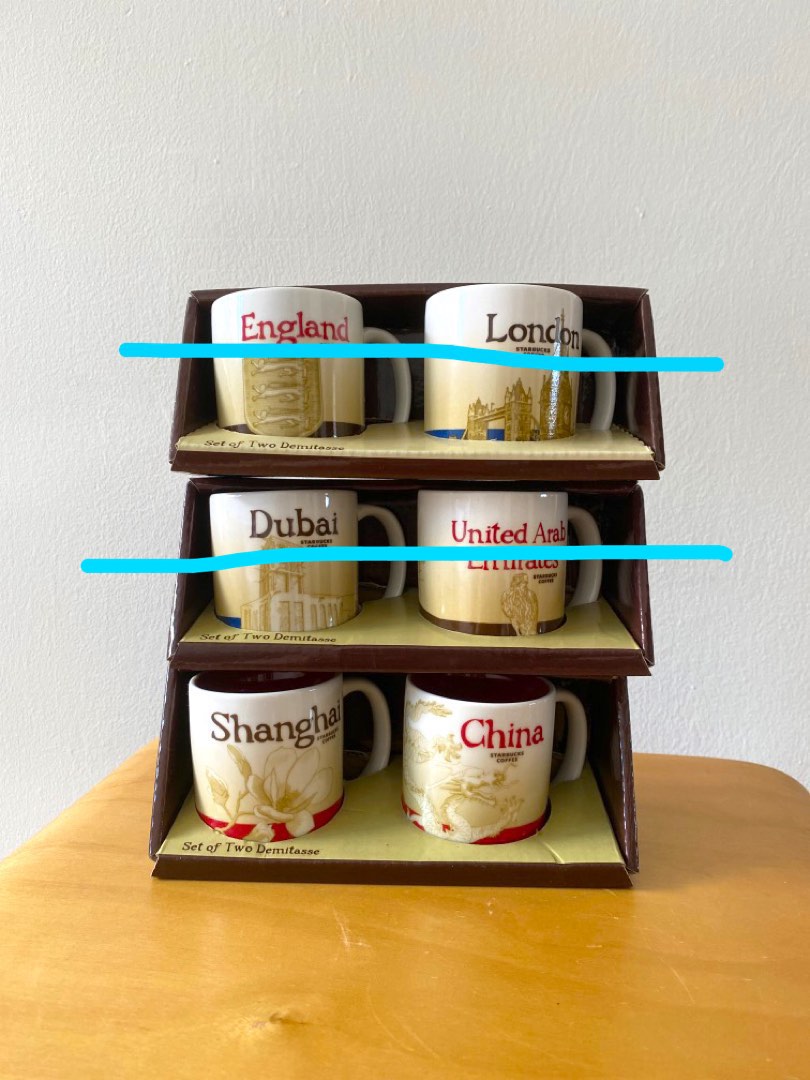 Set of Starbucks country cups set demitasse china dubai, Hobbies & Toys ...
