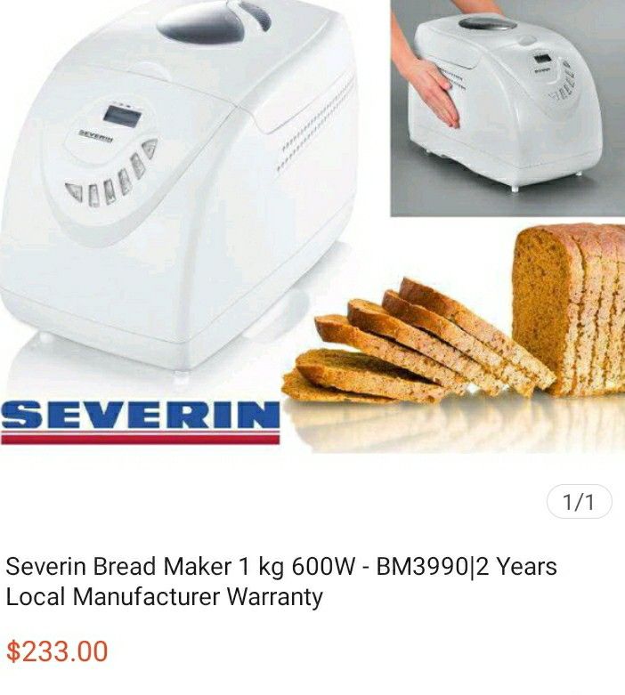 Severin bread maker, TV & Home Appliances, Kitchen Appliances ...