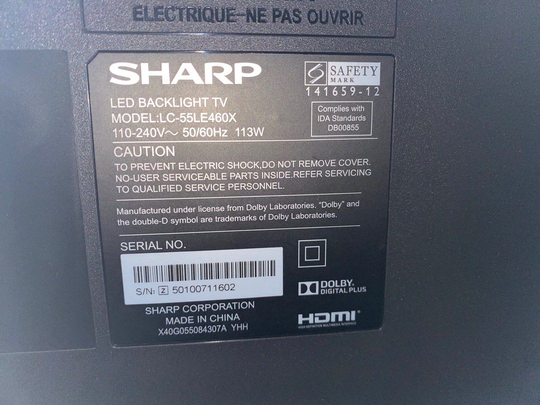 Sharp 55 Inch LED FHD TV, TV & Home Appliances, TV & Entertainment, TV ...