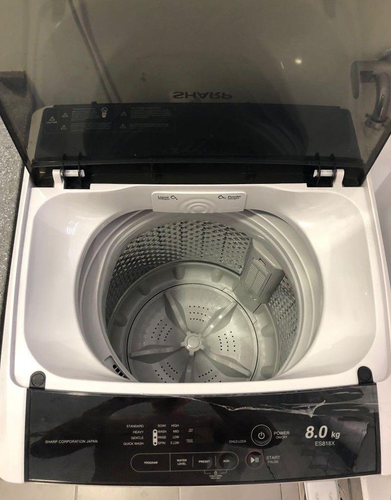 SHARP 8KG TOP LOAD WASHING MACHINE, TV & Home Appliances, Washing ...