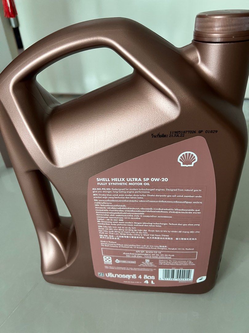 Shell Helix Ultra OW-20 4L, Car Accessories, Accessories on Carousell