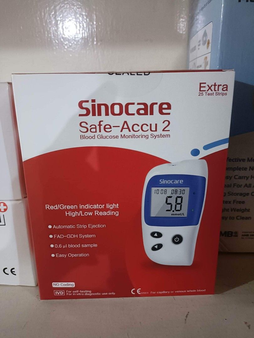 SINO -CARE//GLUCOMETER SET, Beauty & Personal Care, Foot Care on Carousell