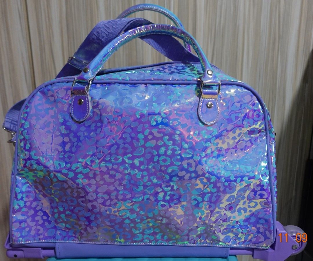 Smiggle Dreamy Weekender Bag Purple with Wheels for Kids Children ...
