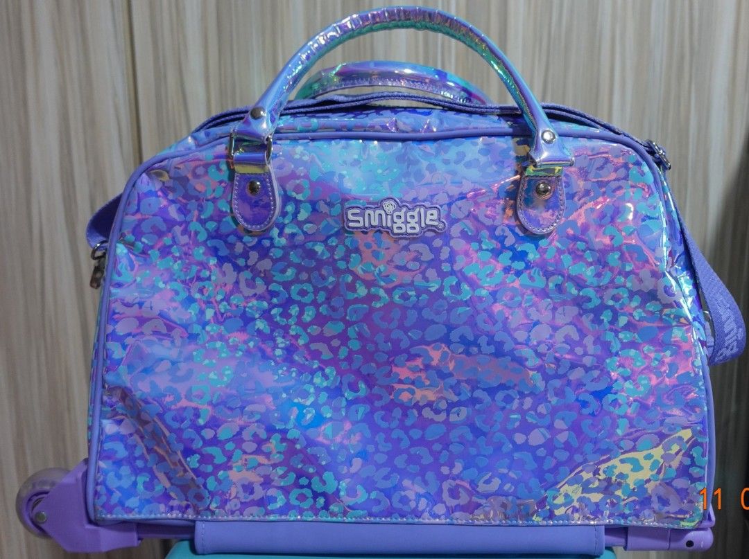 Smiggle Dreamy Weekender Bag Purple with Wheels for Kids Children ...