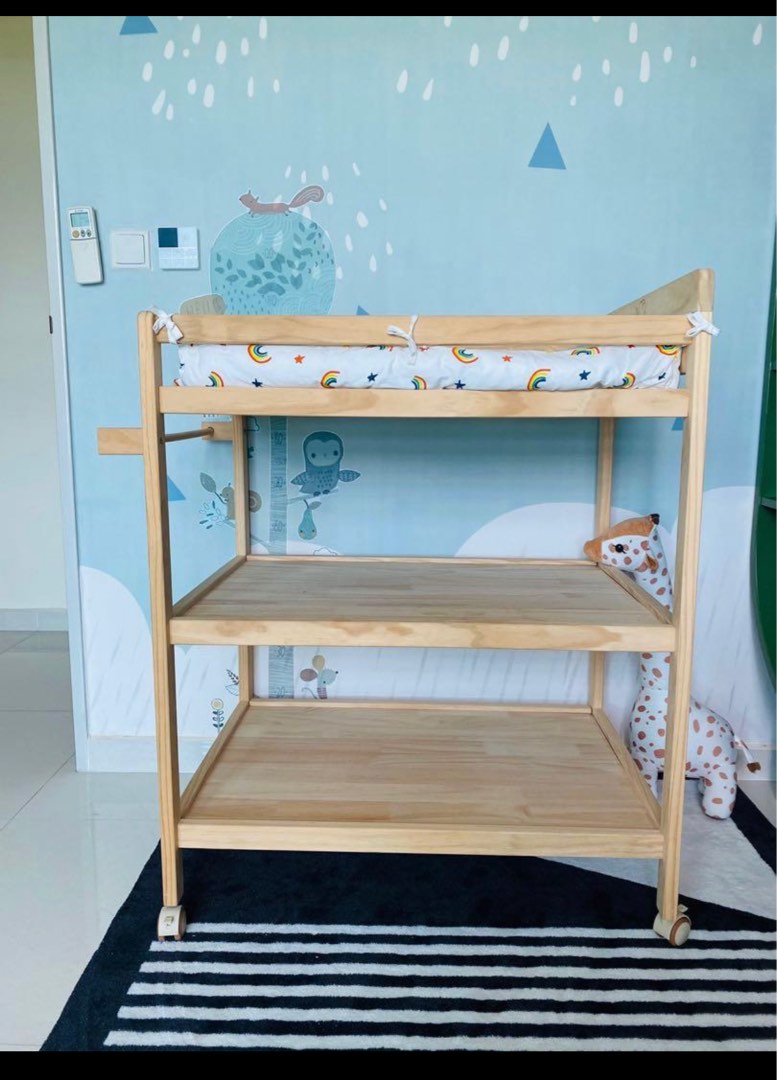 Solid Wood Diaper Changing Table Station, Babies & Kids, Bathing ...
