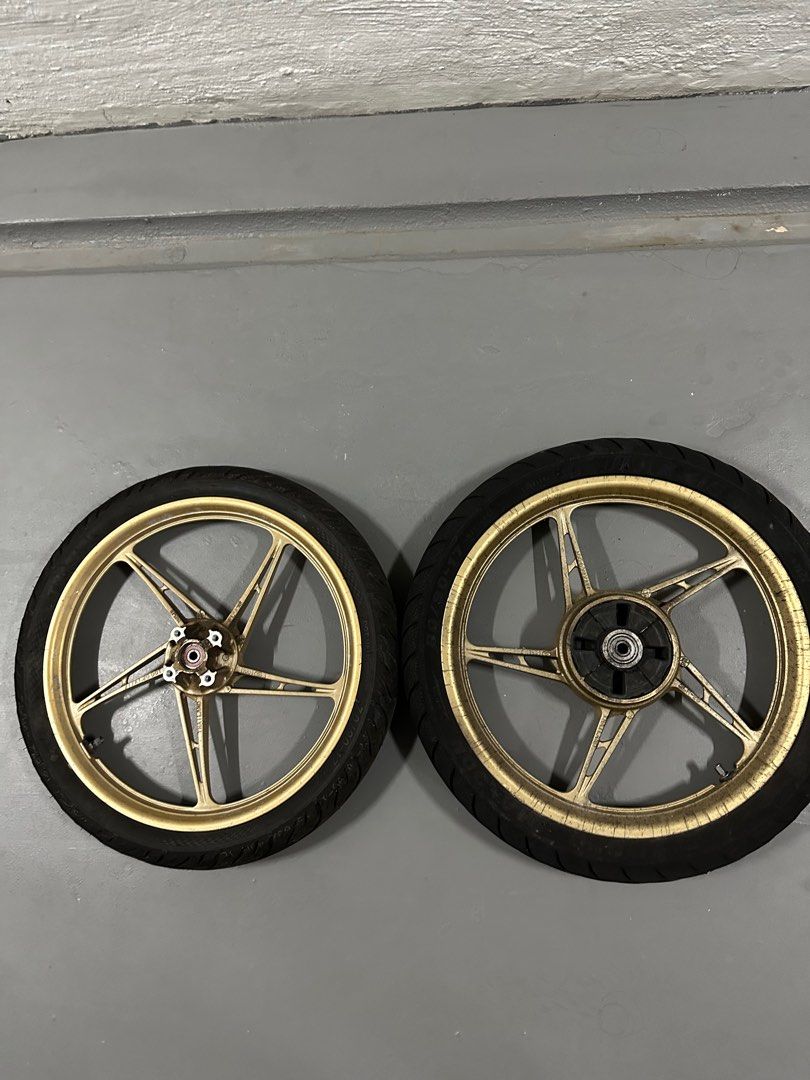 spark stock enkei rims, Motorcycles, Motorcycle Accessories on Carousell